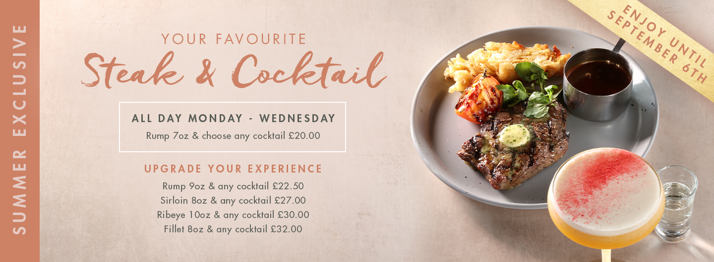 Steak & Cocktail Offer | Miller & Carter Langdon Hills