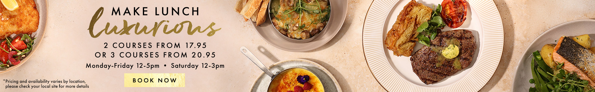 Fixed-Price Lunch Menu | Miller & Carter Mirfield