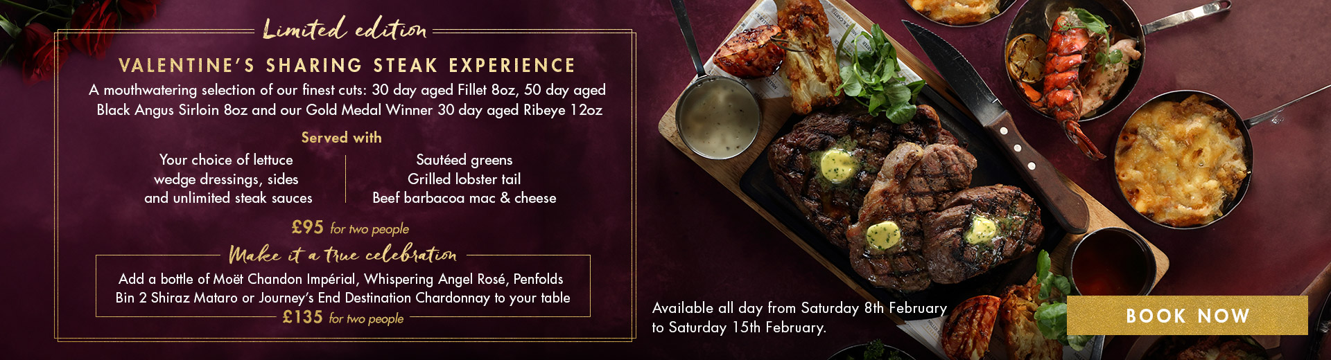 Main Menu at Miller & Carter